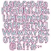 Spring Faux Embroidery PNG Alphabet Bundle, Pink Teal Alphabets With ...
