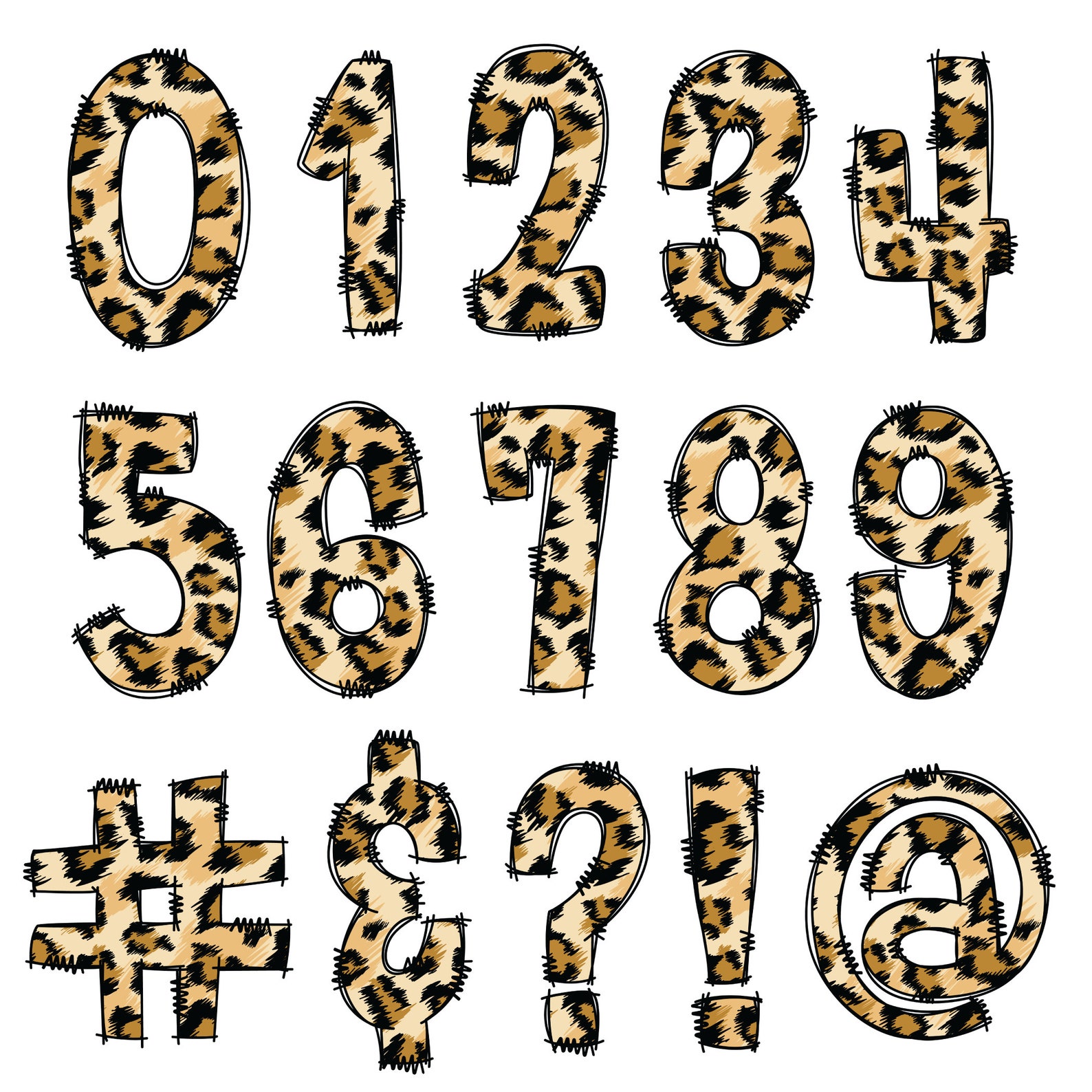 Digital Download Doodle Leopard Print 2 Pattern Fill PNG - Etsy