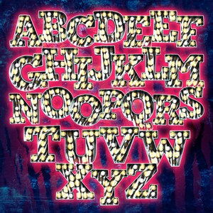 Digital Download | Zebra Pattern Casual Cute Rustic Marquee Letters ...