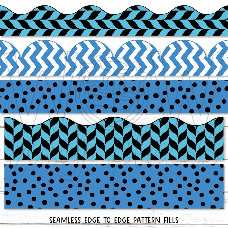Borders for Bulletin Boards | Print & Cut, Seamless | Geometric Shapes ...