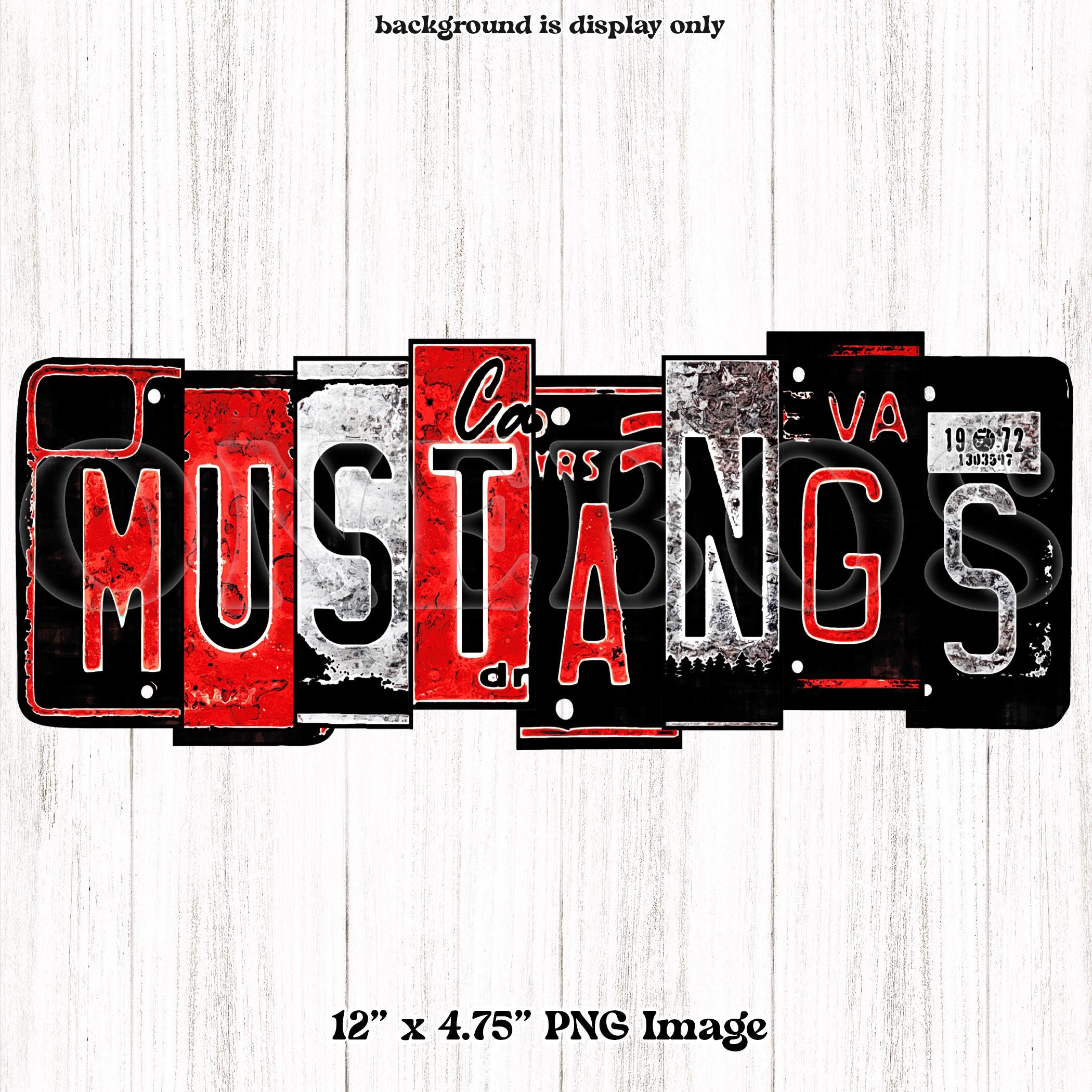 Watercolor License Plate Mustangs PNG, Black, Red, White, Grunge, Black ...