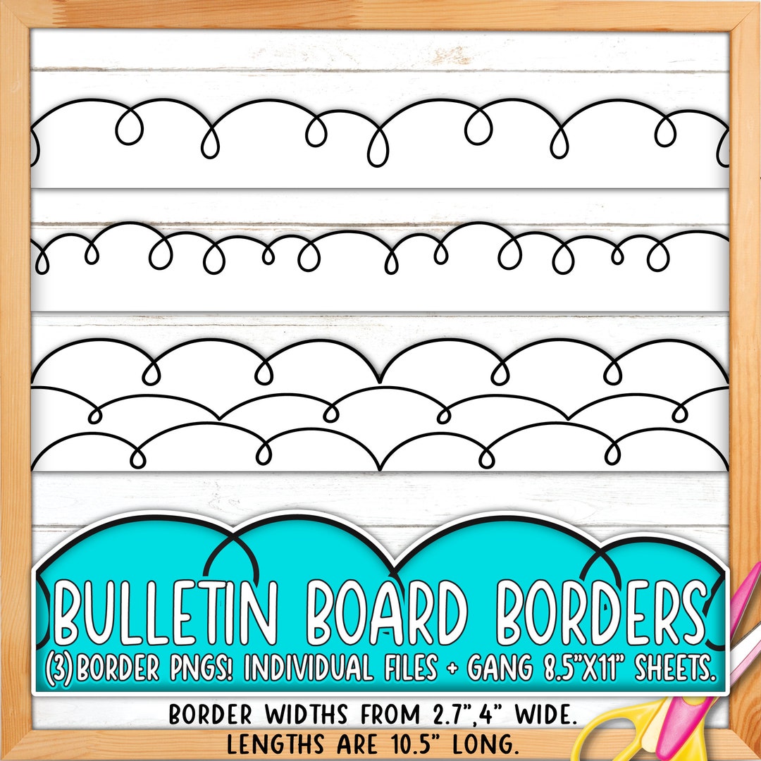 Doodle Borders for Bulletin Boards | Print & Cut, Seamless | Classroom ...