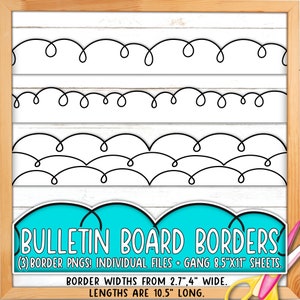Doodle Borders for Bulletin Boards | Print & Cut, Seamless | Classroom ...