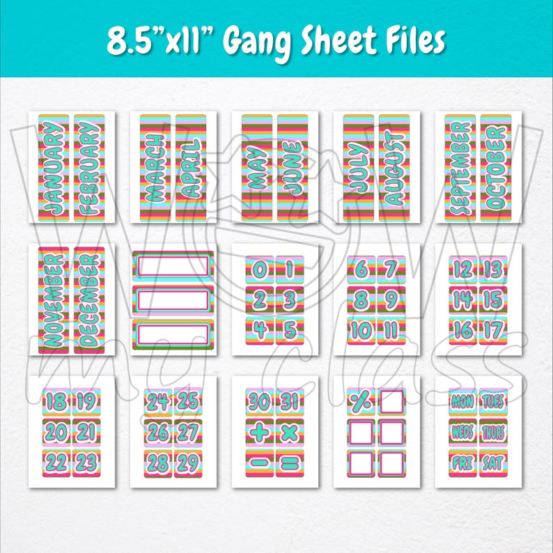 Wall Calendar - Pocket Chart for Teachers | Polkadots, Mini Dot ...