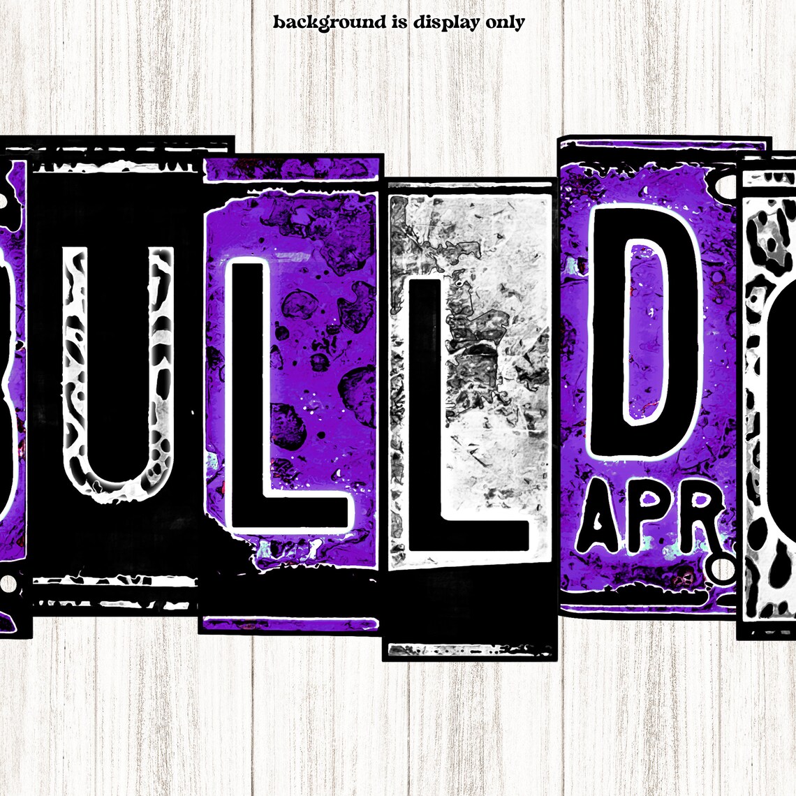 Watercolor License Plate Bulldogs PNG, Purple & Black, Leopard ...