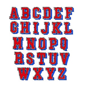 Digital Letters PNG | Block, Drop Red & Royal Alphabet and Numbers ...