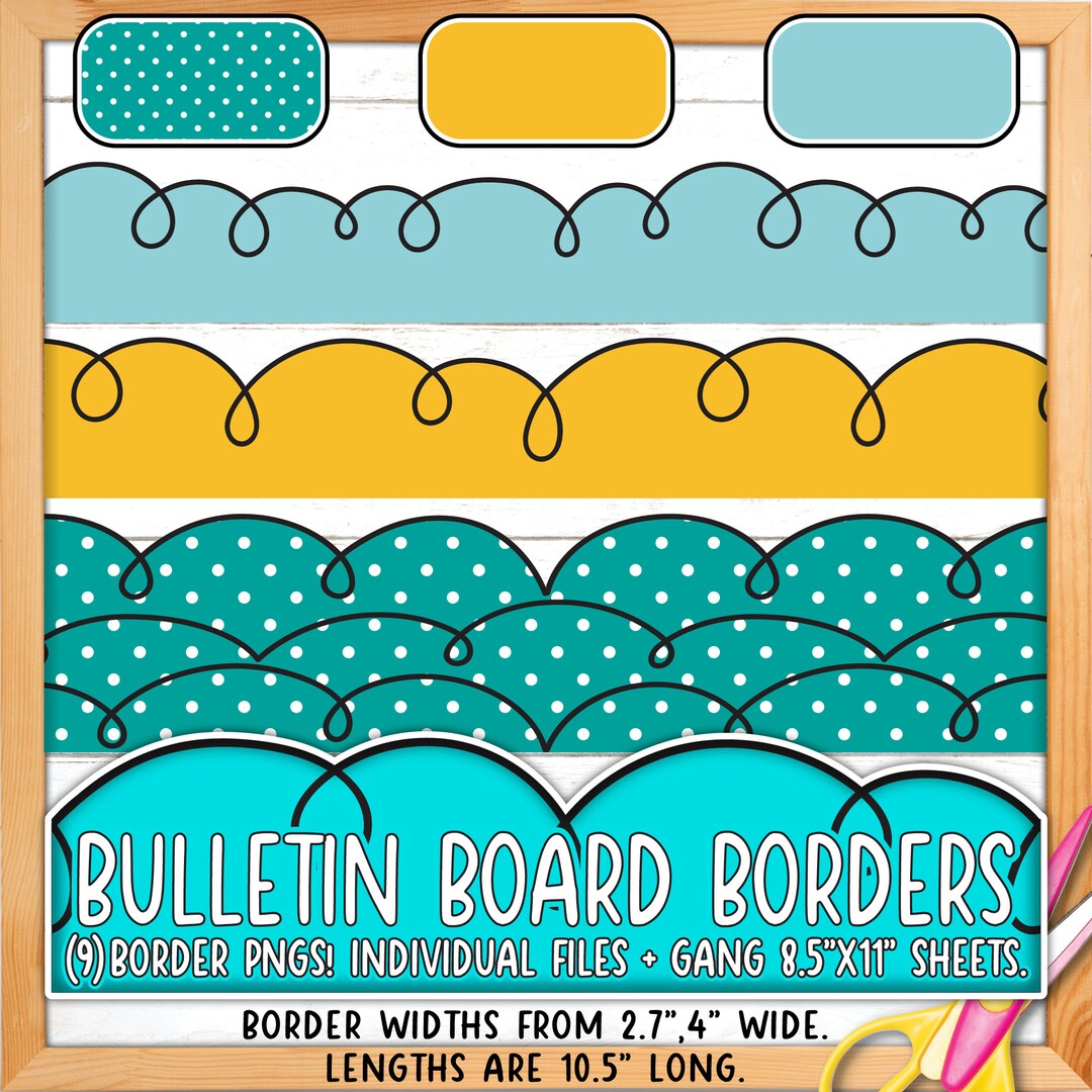 Doodle Borders for Bulletin Boards | Print & Cut, Seamless | Classroom ...