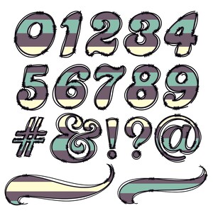 Digital Download | Doodle Retro GVT - Blue and Purple Stripe | Hand ...