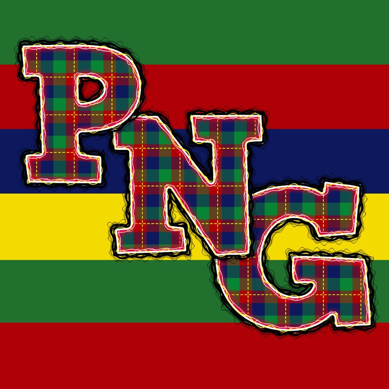 Gingham Clipart Letters | Digital Christmas Checker Plaid Alphabet ...