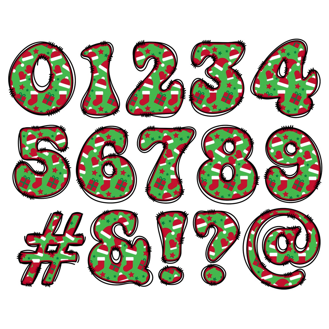 Digital Download Doodle Retro AG Christmas Pattern 1 - Etsy
