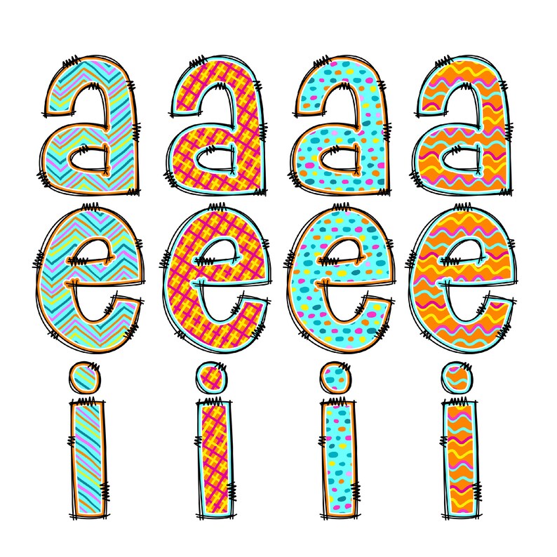 Alphabet Bundle Clipart Spring Easter Letters and Numbers - Etsy