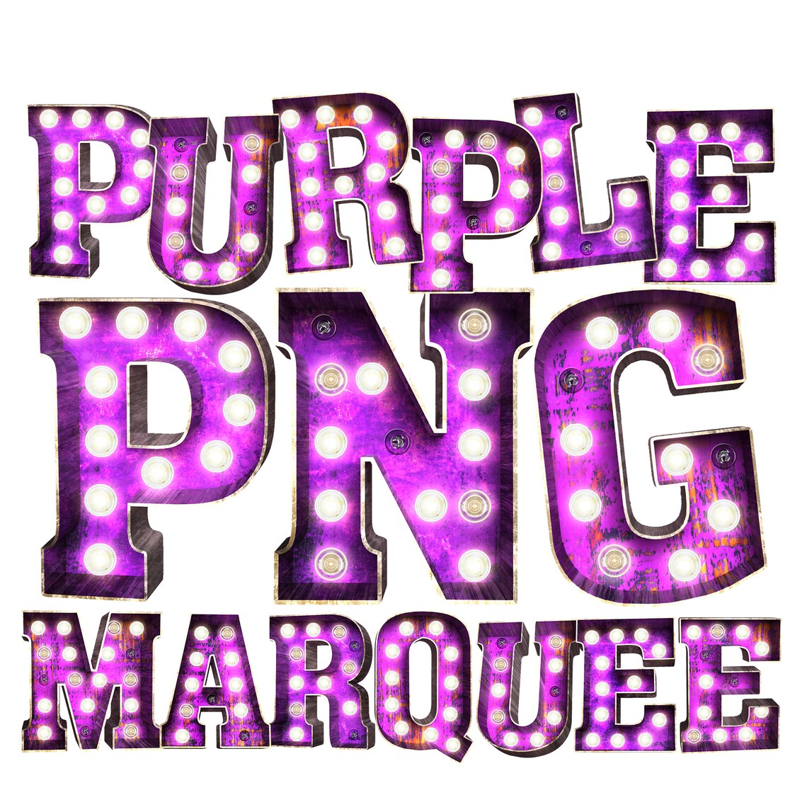 Digital Download Purple Rustic Marquee Letters & Numbers | Etsy