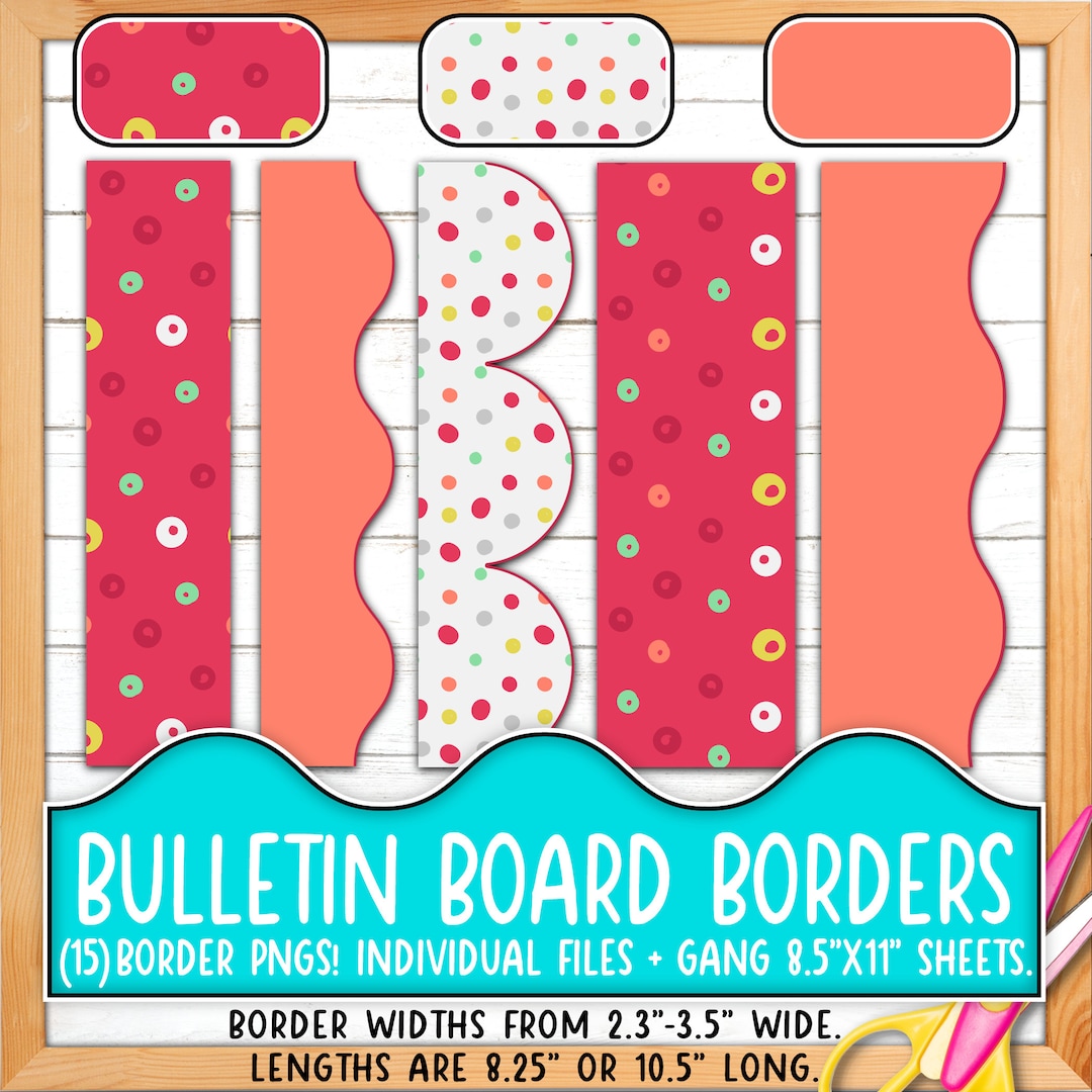 Borders for Bulletin Boards | Print & Cut, Seamless | Classroom Board ...