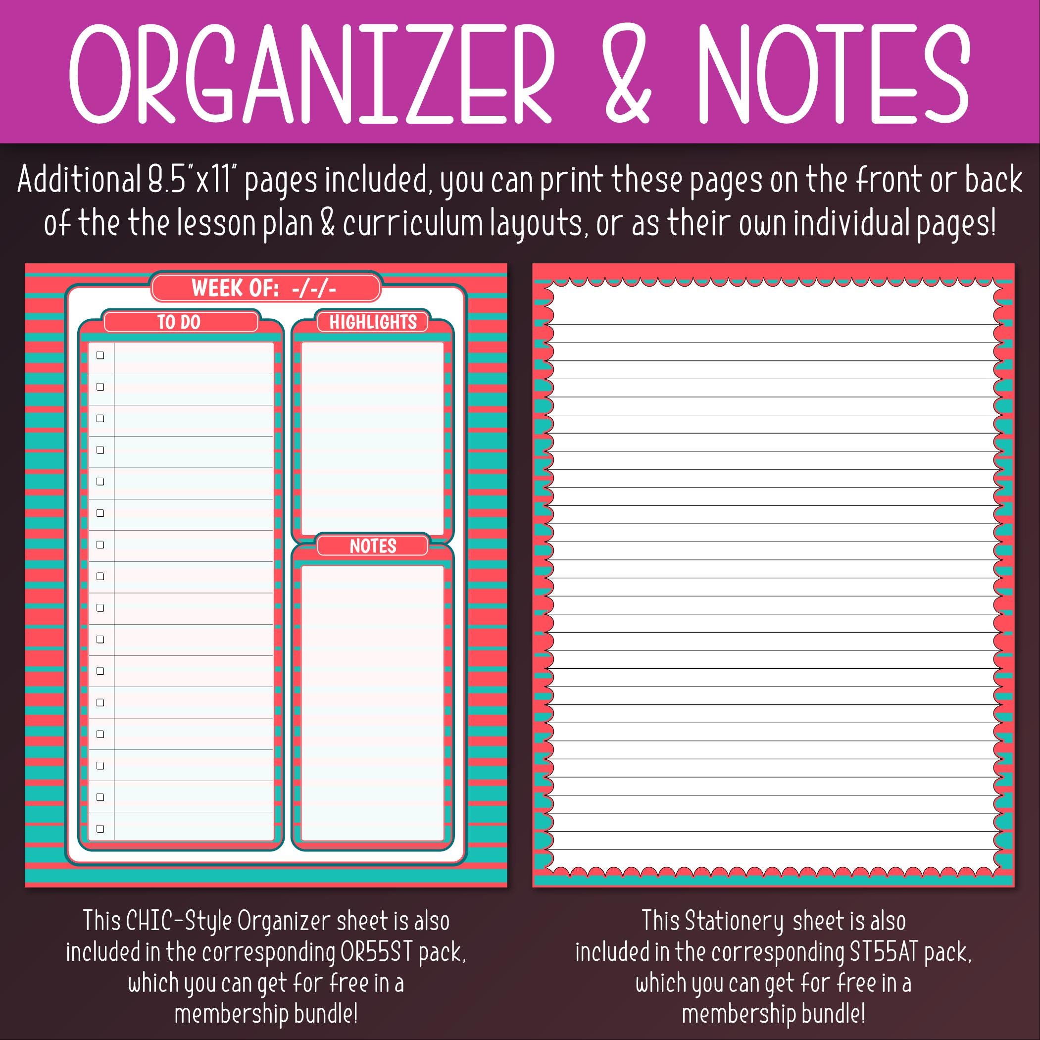 Lesson Plan Sheets & Curriculum Maps (editable) | Teacher Planner ...