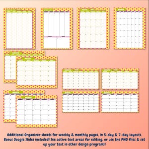 Calendar Pack - Editable Daily | Weekly | Monthly | Yearly | Polka Dots ...