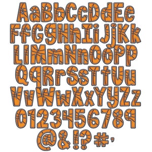 PNG Basketball Alphabet, Faux Embroidery Stitch Alpha, Classic, Orange ...