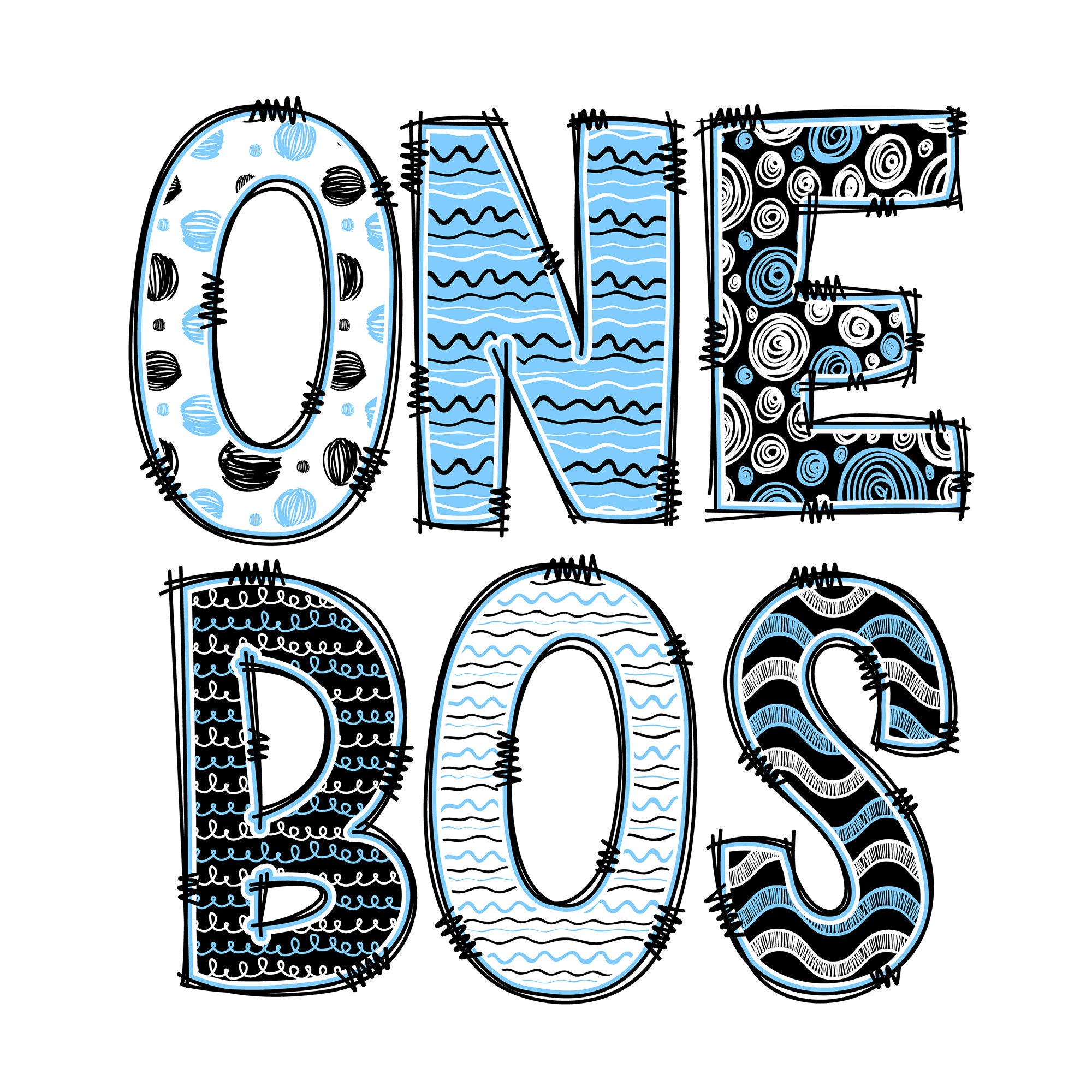 Double Doodle Alphabet Bundle 2 Full Alpha & Number Sets - Etsy