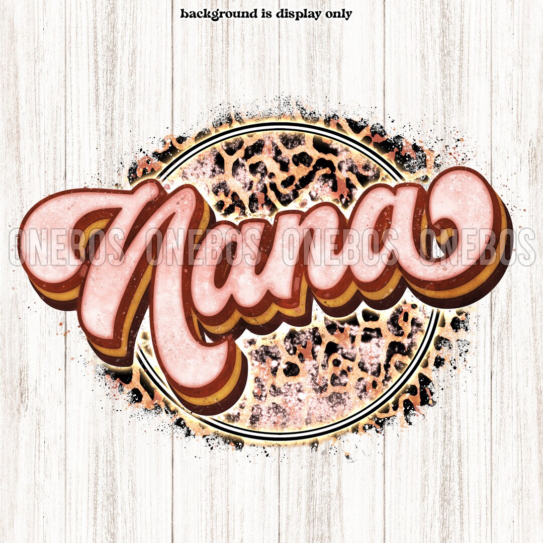 Nana Leopard PNG, Trendy Retro Round Patch PNG, Leopard Background ...