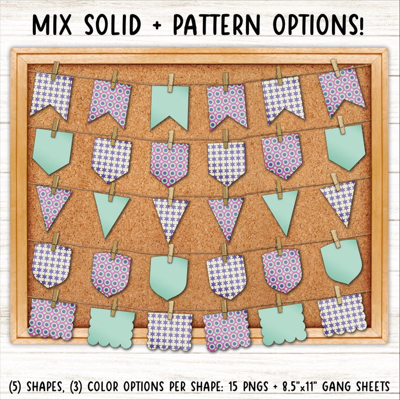 Pennant/bunting Banner Kit (for Walls & Bulletin Boards) | Circles ...