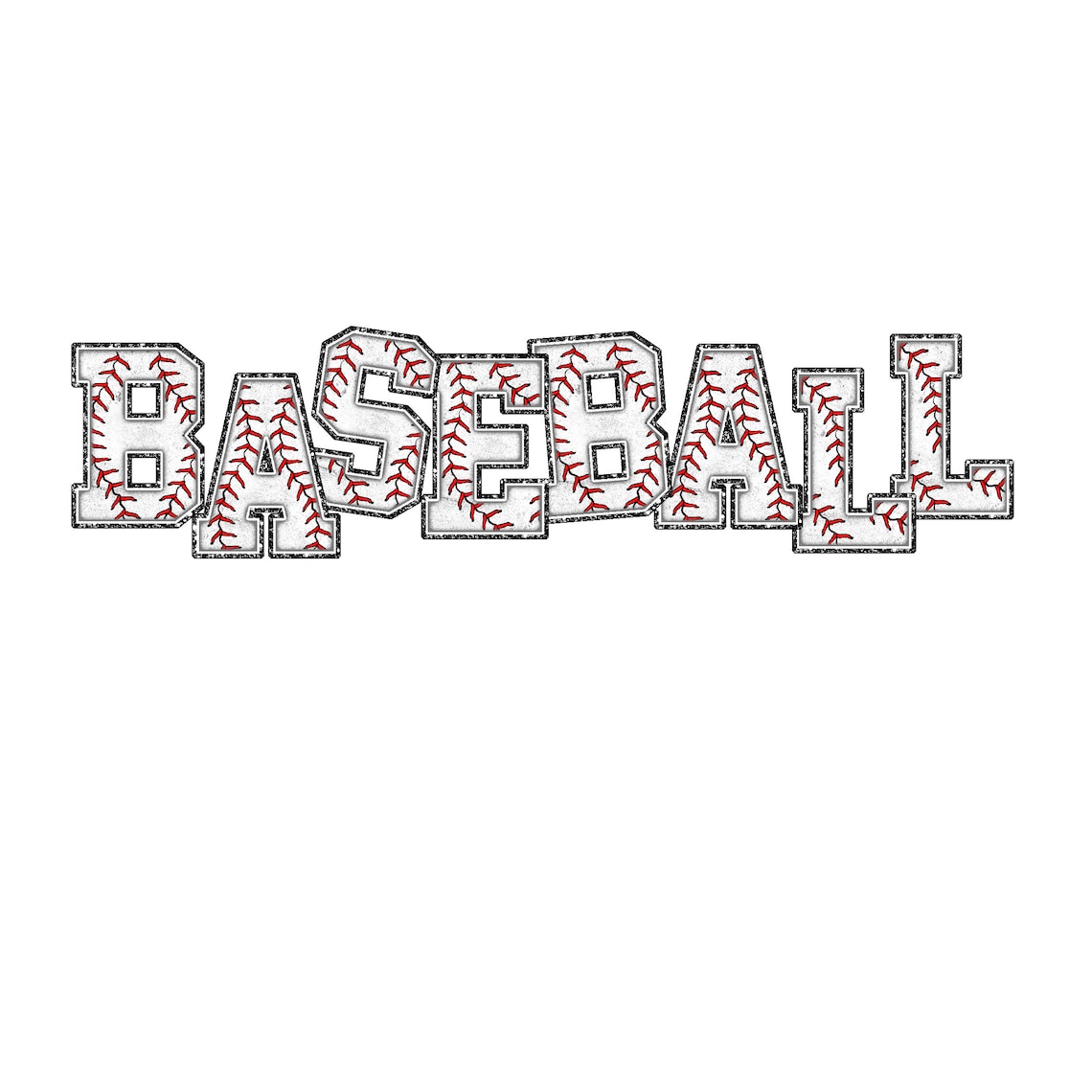 Digital Baseball Chenille Alphabet With Stitch Pattern - Etsy