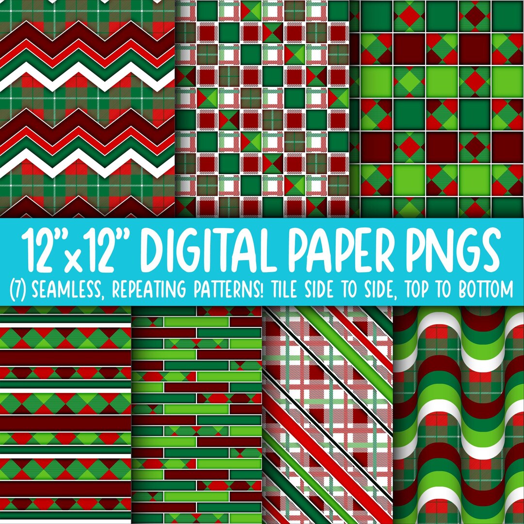 Wallpaper Background - Digital Paper | Seamless | Plaid, Checkered ...