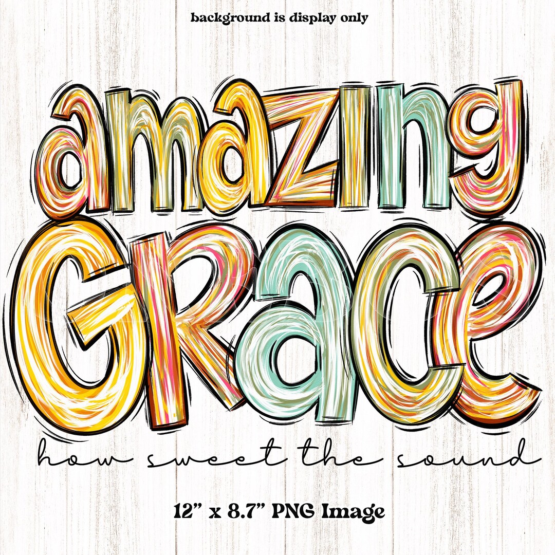 Amazing Grace PNG, Christian Fall Shirt Design PNG, Boho, Digital ...