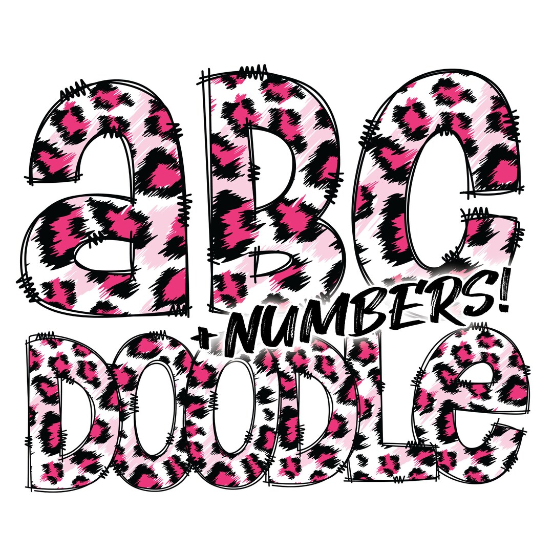 Digital Download | Doodle Pink Leopard Print 3 Pattern Fill | PNG ...