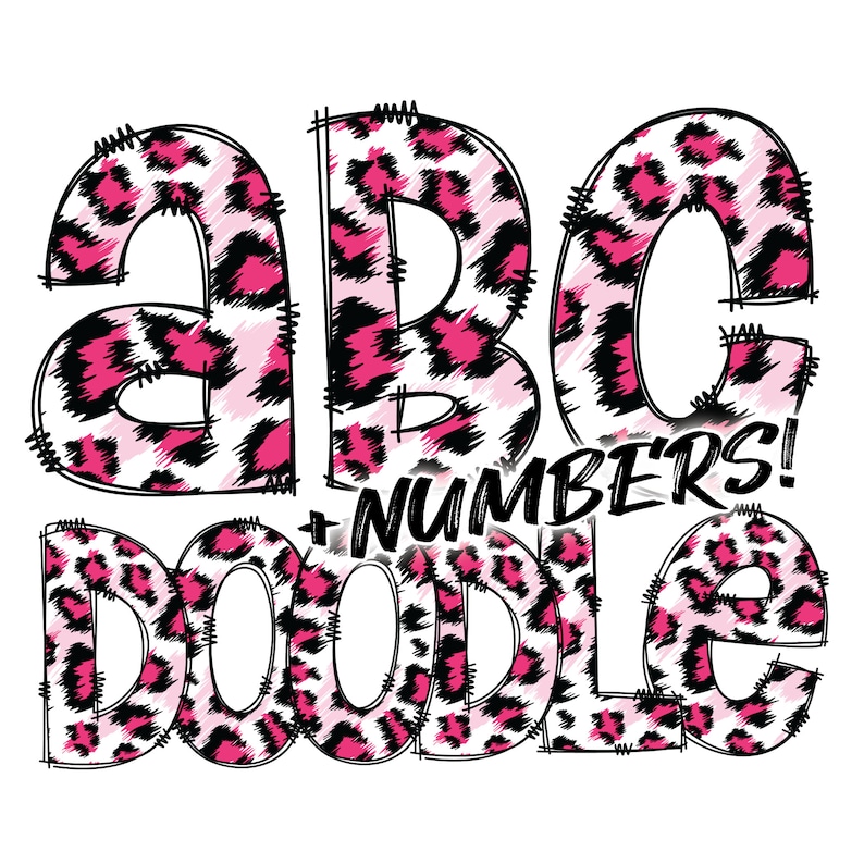 Digital Download | Doodle Pink Leopard Print 3 Pattern Fill | PNG ...
