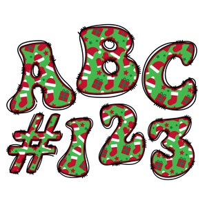 Digital Download | Doodle Retro AG - Christmas Pattern 1 Vintage | Hand ...