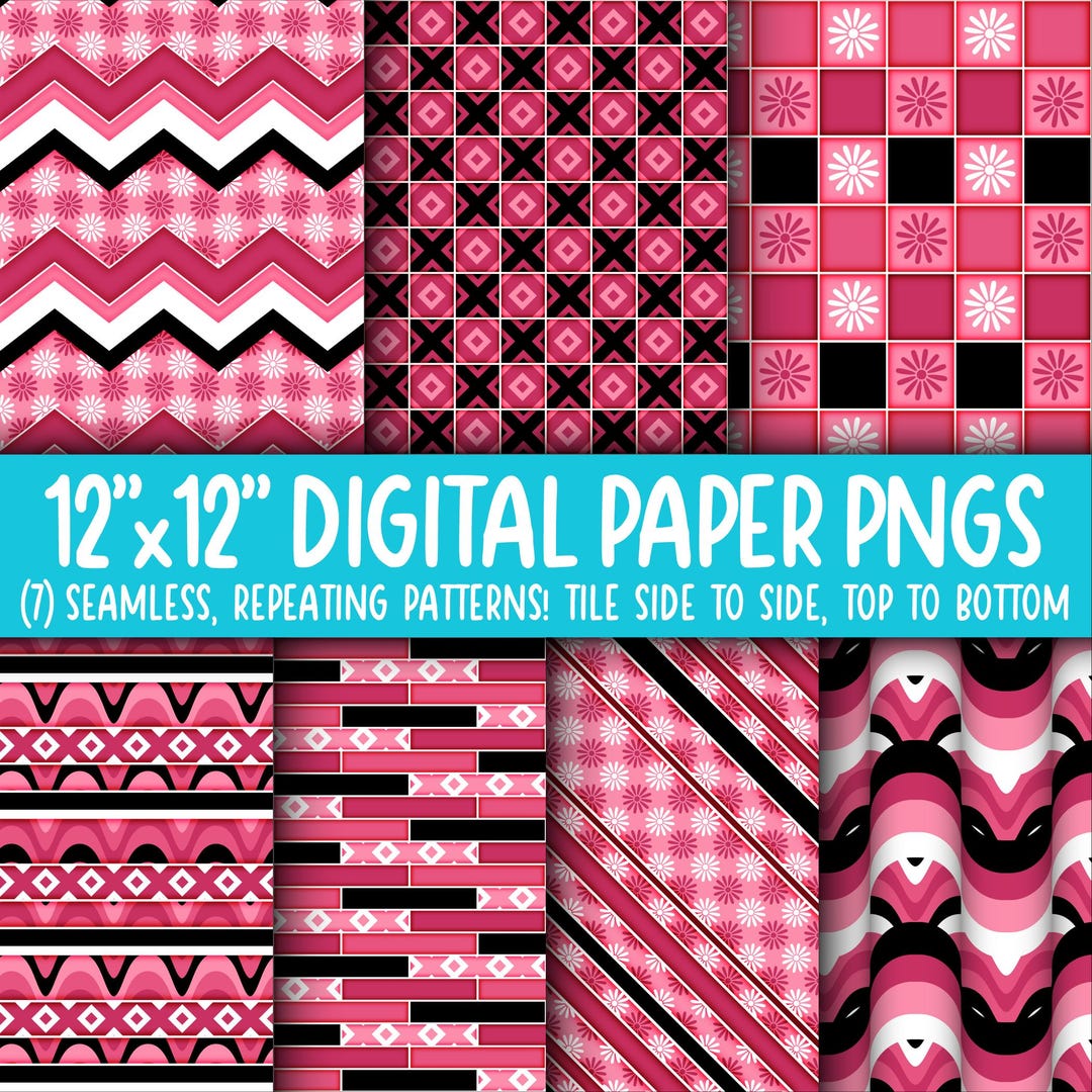 Wallpaper Background - Digital Paper | Seamless | Flowers, Diamonds ...
