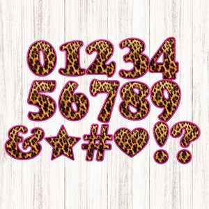 Leopard Pattern Alphabet With Pink Glitter Accent, PNG, Clipart ...