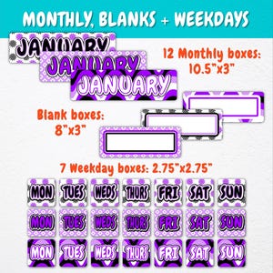 Wall Calendar Pocket Chart for Teachers Flowers, Diamonds, Checkered ...