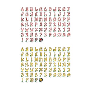 Cowboy Farm Alphabet Bundle, 10 Pack Doodle Alphabet With Bandana ...