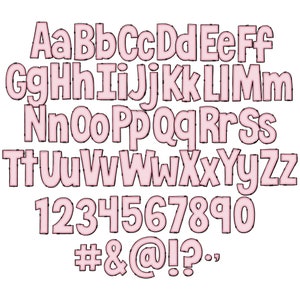 Pastels Doodle Alphabet PNG, Basic Doodle V3, Boho Pastel Rainbow ...