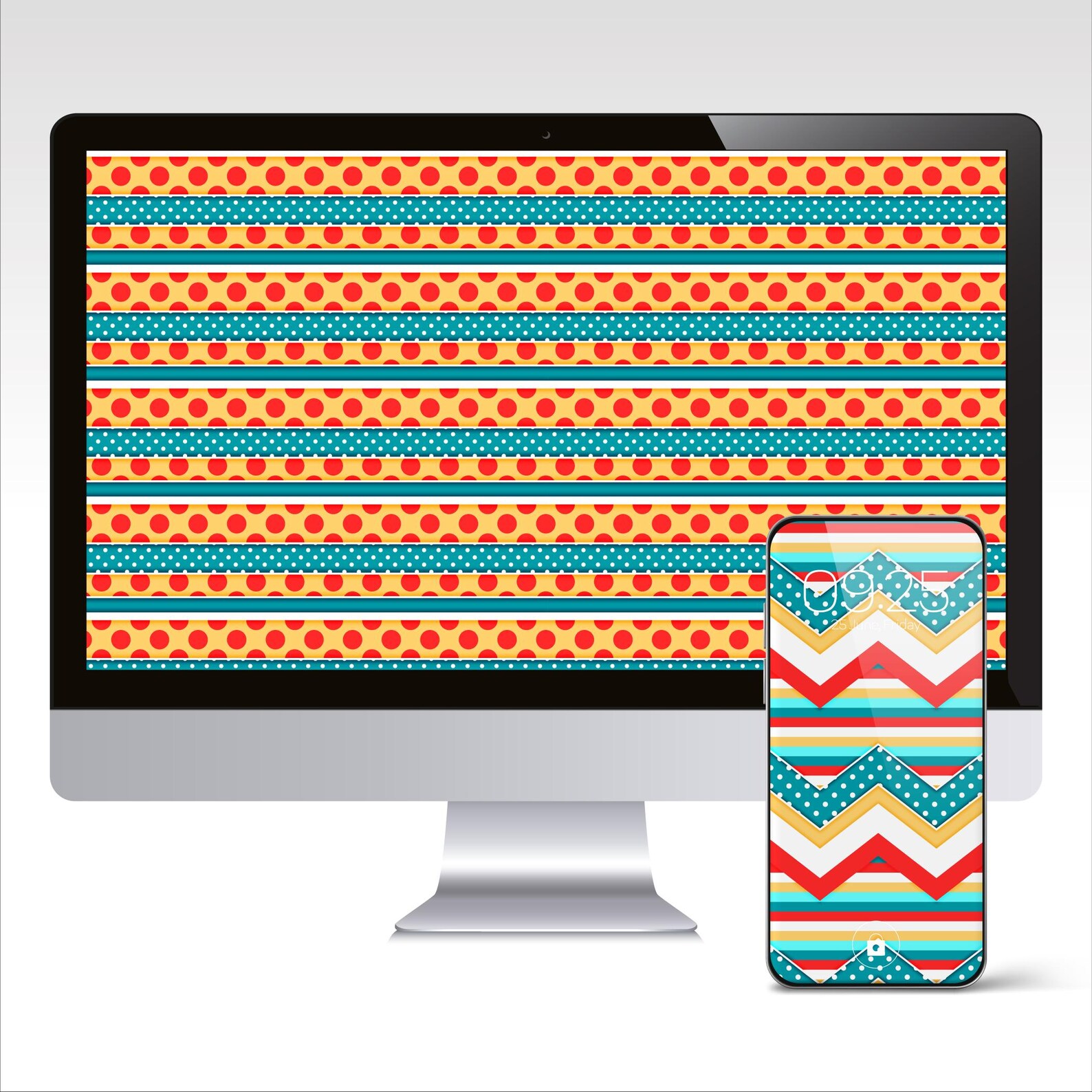 Wallpaper Background - Digital Paper | Seamless | Polka Dots, Mini Dots ...