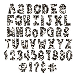 Fall PNG Doodle Alphabet Pack, 6 Sets, Leopard Print, Gingham Plaid ...