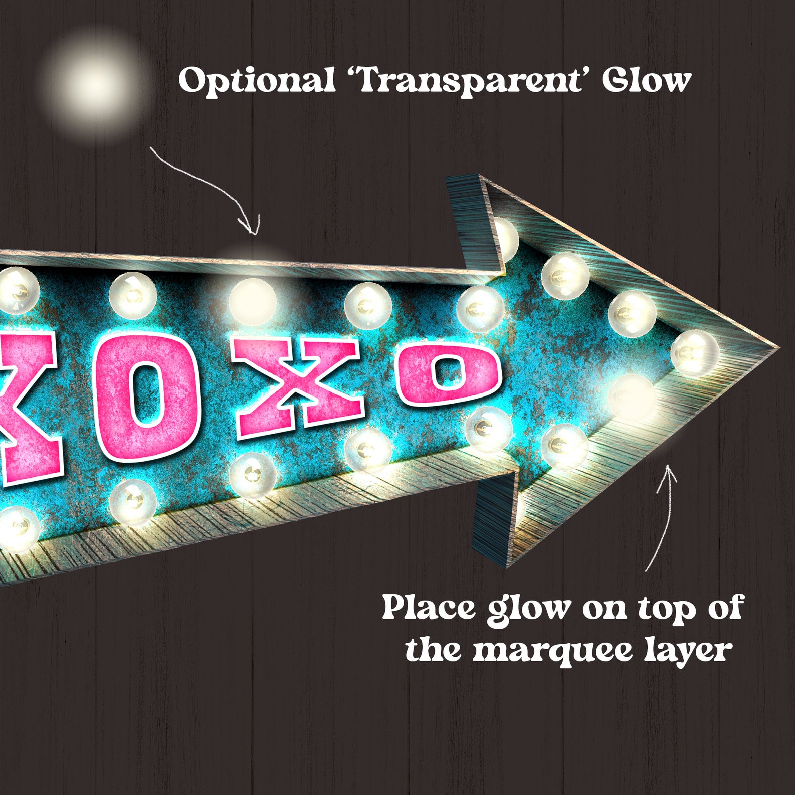 XOXO PNG, Horizontal Arrow Marquee Clipart, Valentines Day Design ...