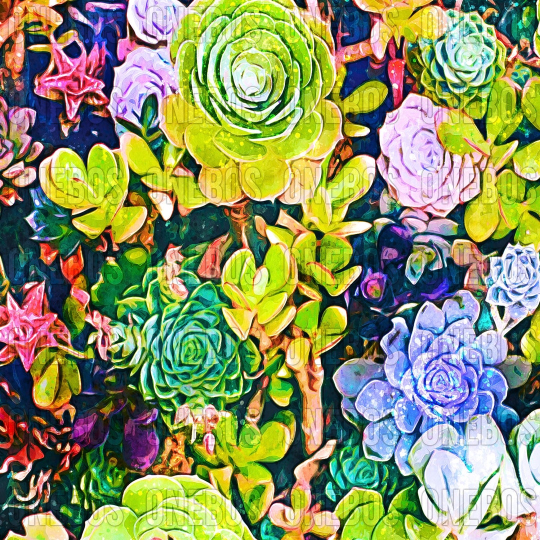 Digital File Succulents Background | Watercolor Clipart Background ...