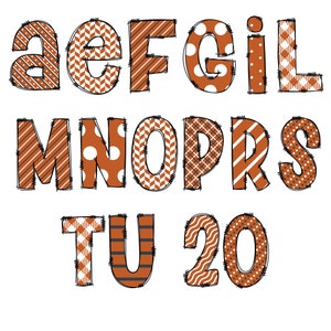 Digital Download | Doodle Burnt Orange and White Pattern Fill | PNG ...