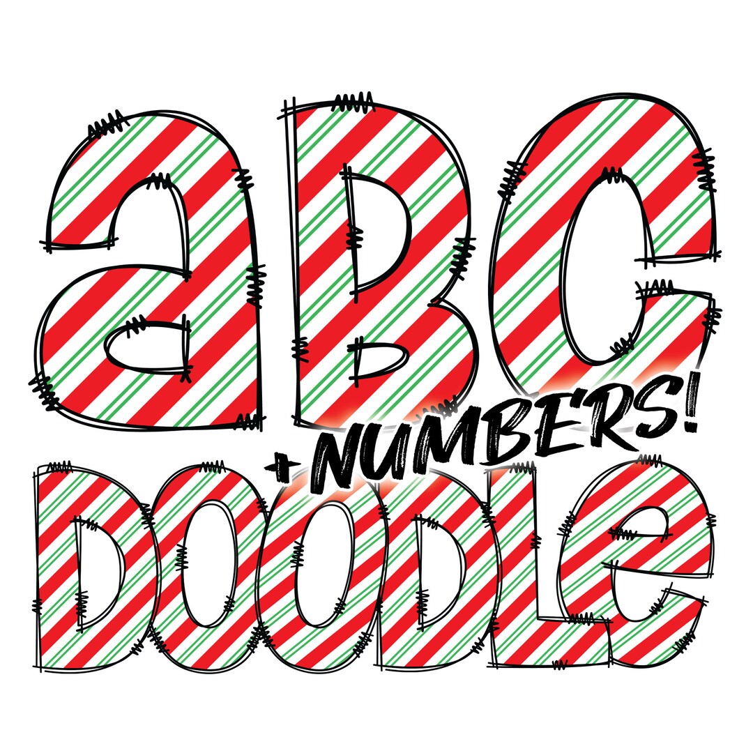 Digital Download | Doodle Christmas Candy Cane Pattern Fill 1 | PNG ...