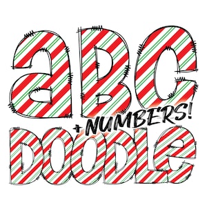 Digital Download | Doodle Christmas Candy Cane Pattern Fill 1 | PNG ...