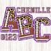 Football Letters PNG, Purple Glitter Leopard & Laces Stitch, Background ...