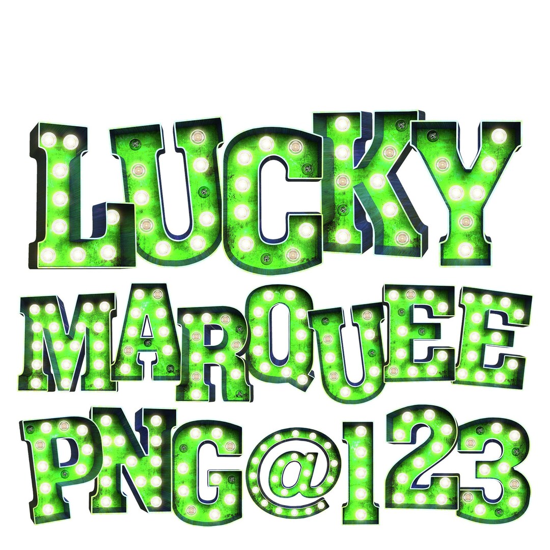 Digital Download Letters | Original Lucky GREEN Lime | Rusty Rustic ...