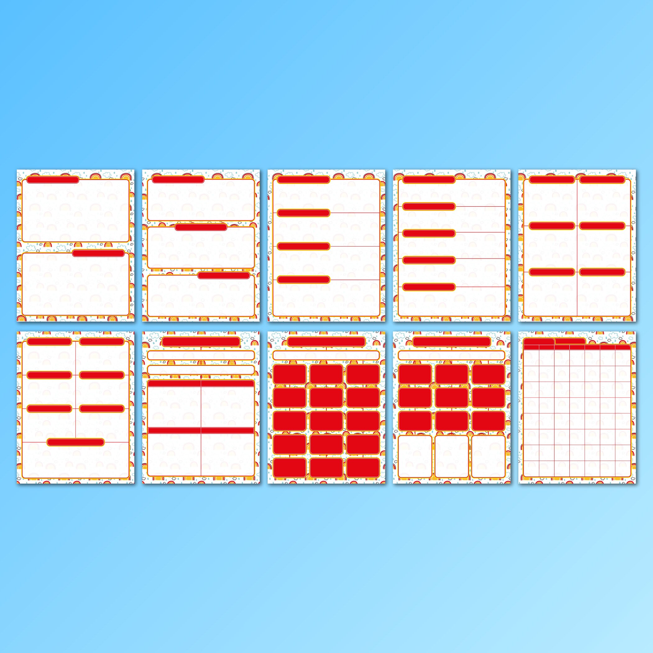 Organizer Sheet Templates | Planner & Presentation Pages (editable ...