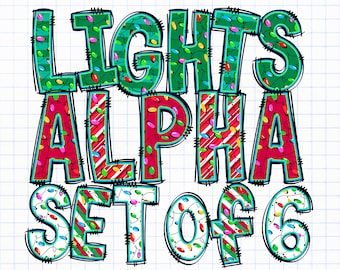 Christmas Lights Letters Png - Etsy