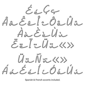 Faux Embroidery Alpha Script Letters | VS.1 | Cursive PNG Letters to ...