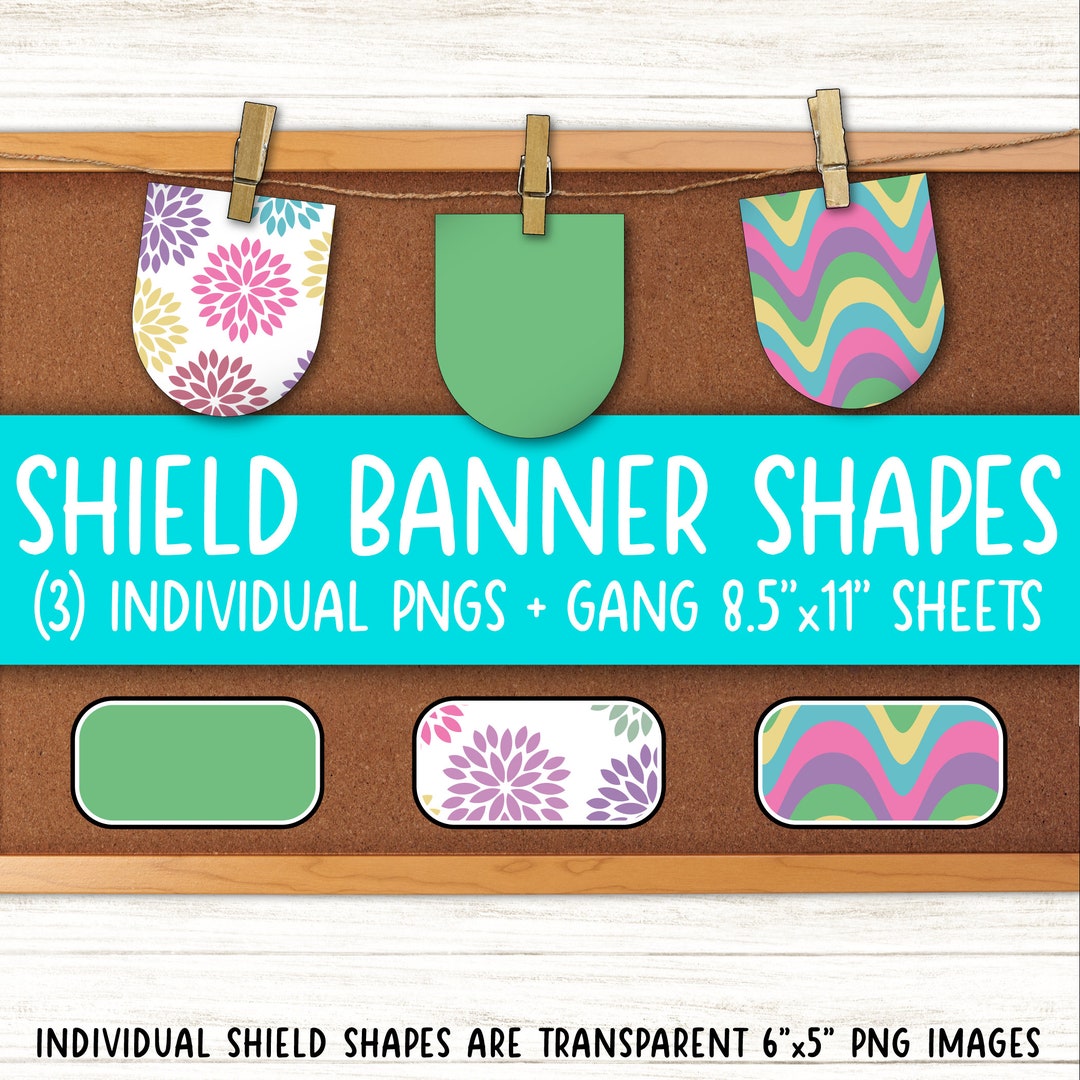 Pennant/bunting Banner - Shield Shape (for Walls & Bulletin Boards ...