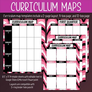 Lesson Plan Sheets & Curriculum Maps (editable) | Flowers, Diamonds ...