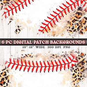 Digital Patch 6 Background Pngs | Leopard Baseball Mix Watercolor ...