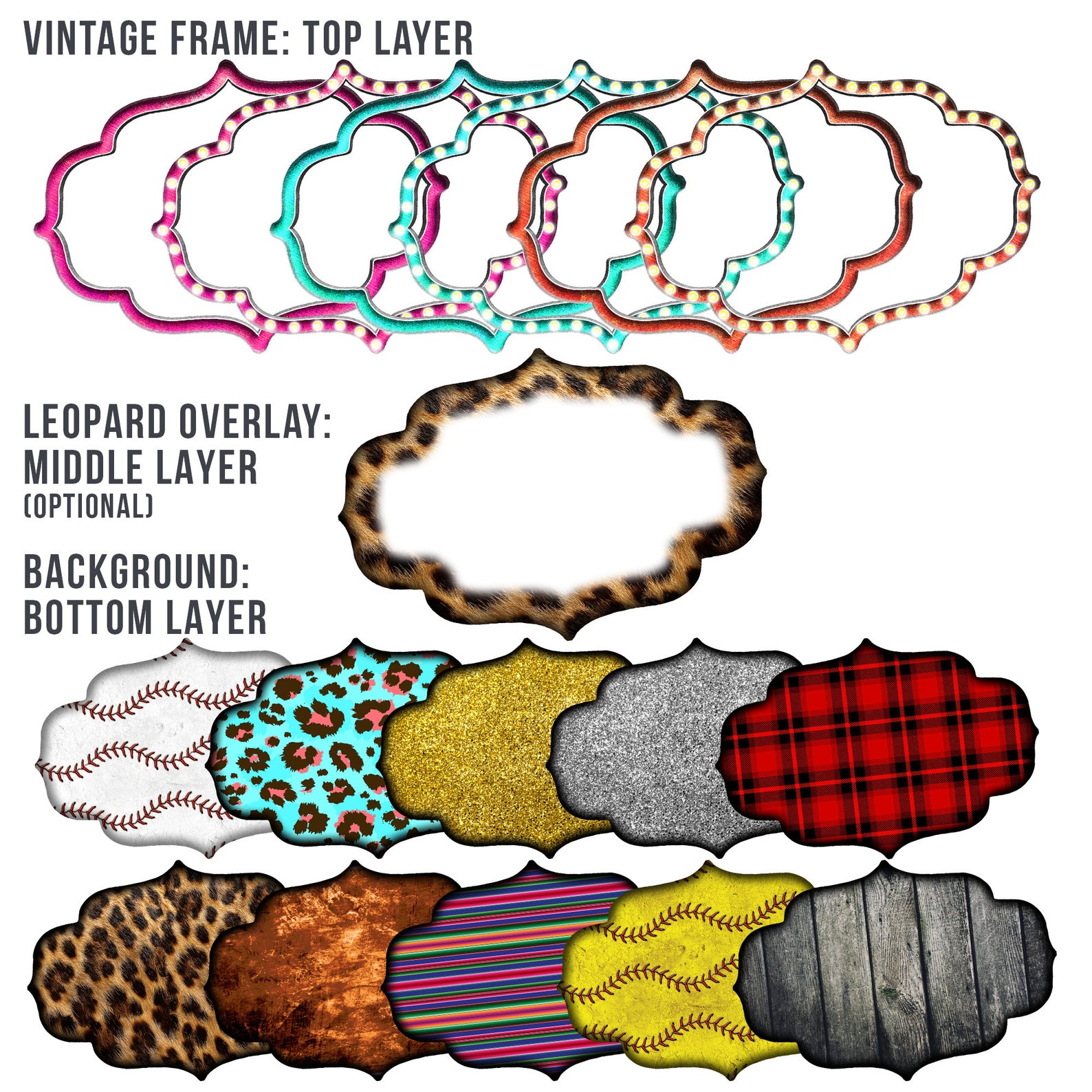 Digital Download Marquee Builder Bundle With Frame - Etsy